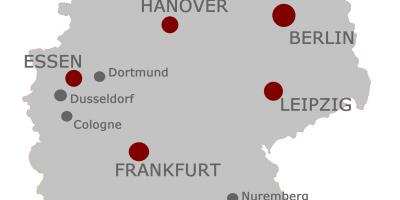 Kort over frankrig med større byer - Detaljeret kort over Tyskland med ...